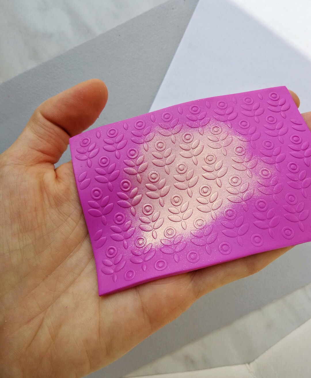 Sunflowers Texture Mat for Polymer Clay, Ceramics Stamp, Garden Sheet ...