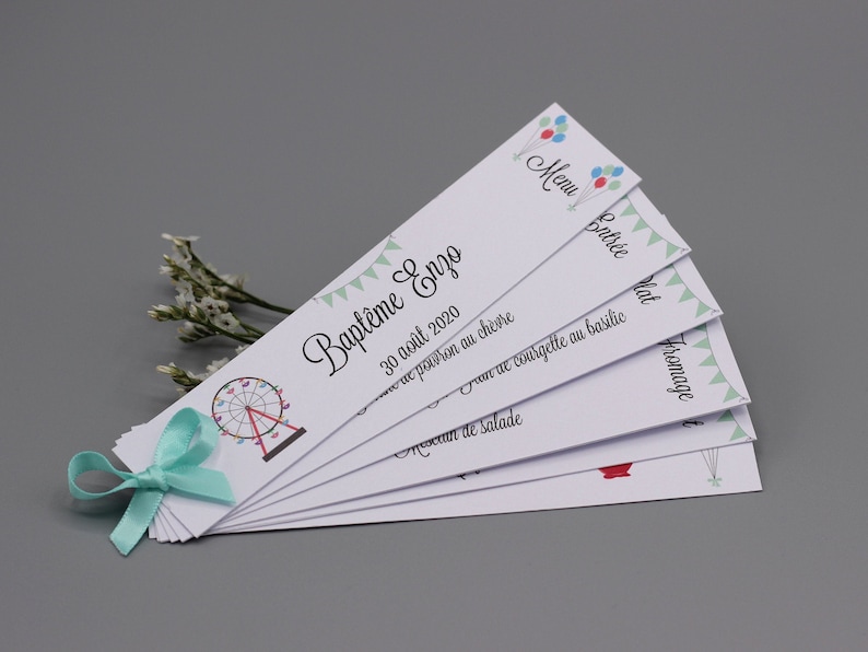 Personalized Fan Menu - Wedding, Baptism or Other Events. - Etsy