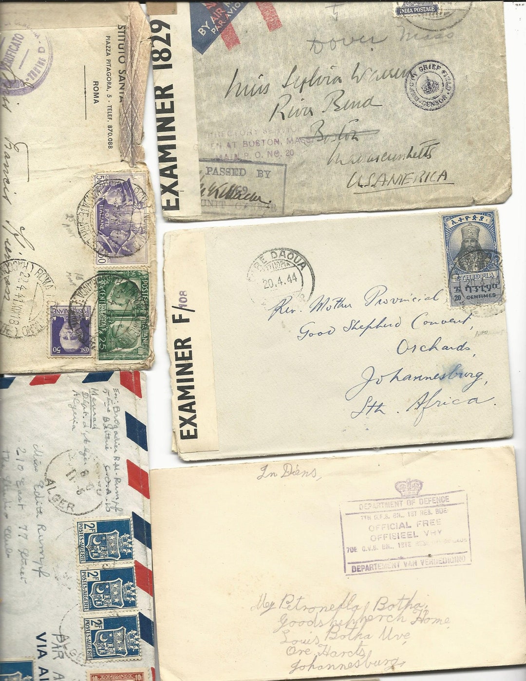 Postage Stamps 10 Censored Covers. Mainly WW II - Etsy