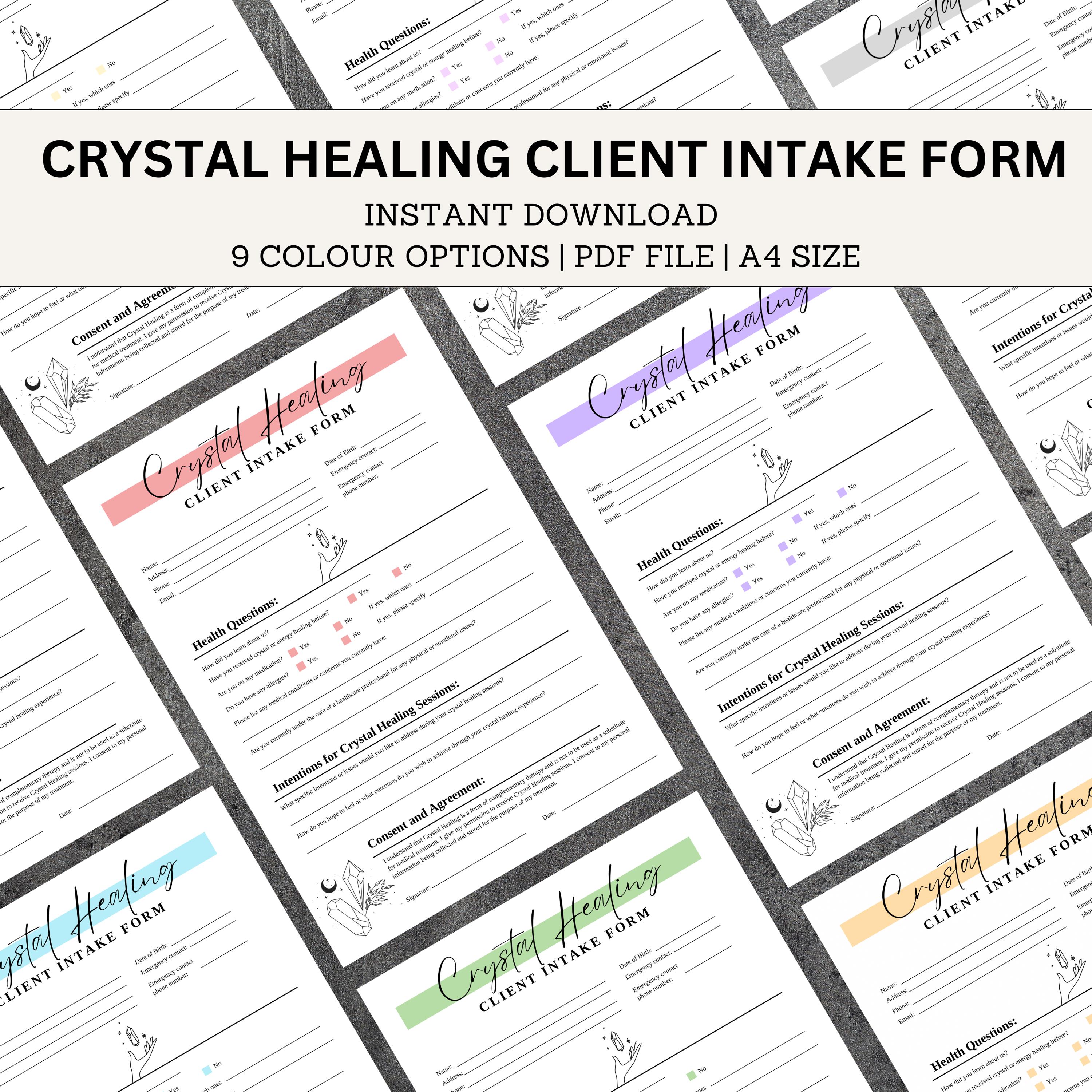 Crystal Healing Intake Form | Holistic Healing, Energy Balance ...