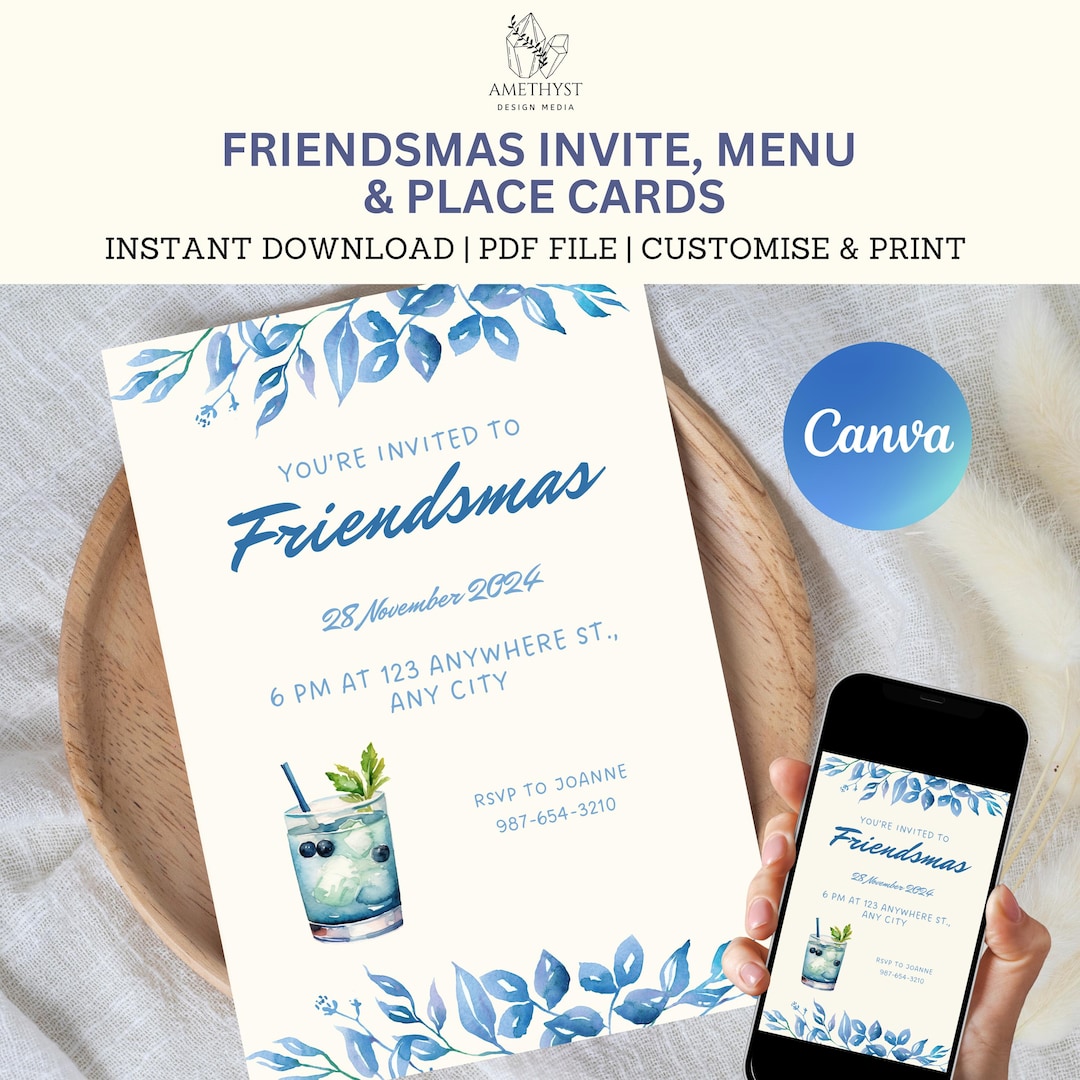 Friendsmas Invitation | Friendsmas Invite | Friendsmas Party ...