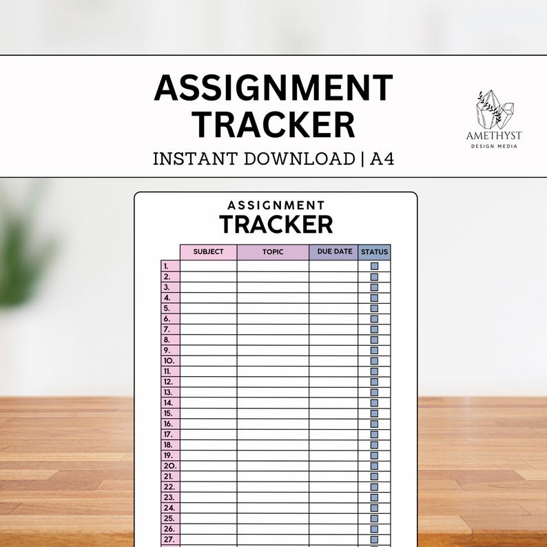 Assignment Planner | Academic Planner | Assignment Log | Homework ...