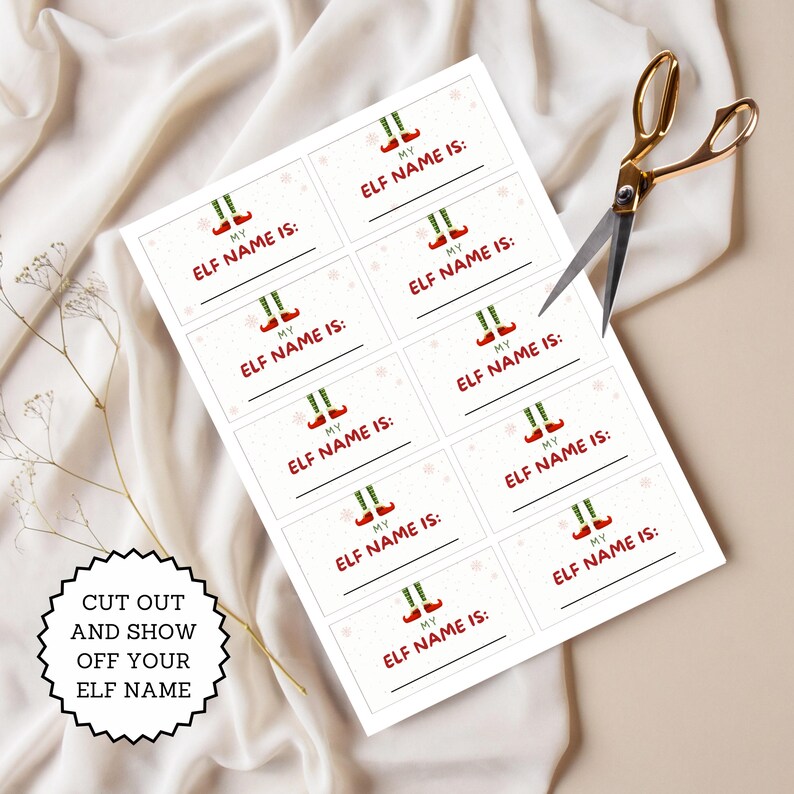 What's Your Elf Name | Printable Holiday Funny Name Tags | Christmas ...