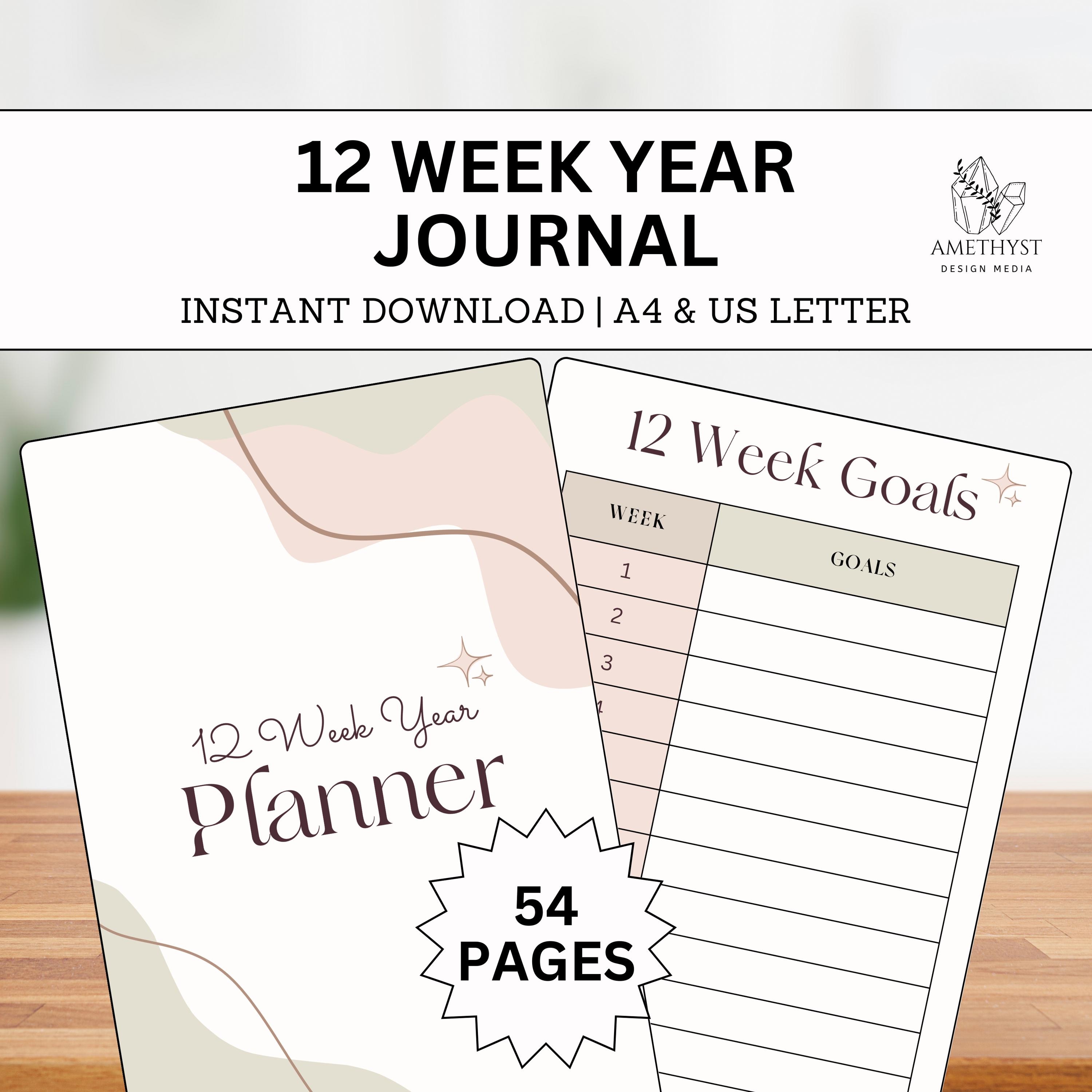 12 Week Year Planner | 12 Week Sprint Planner | Productivity Template ...