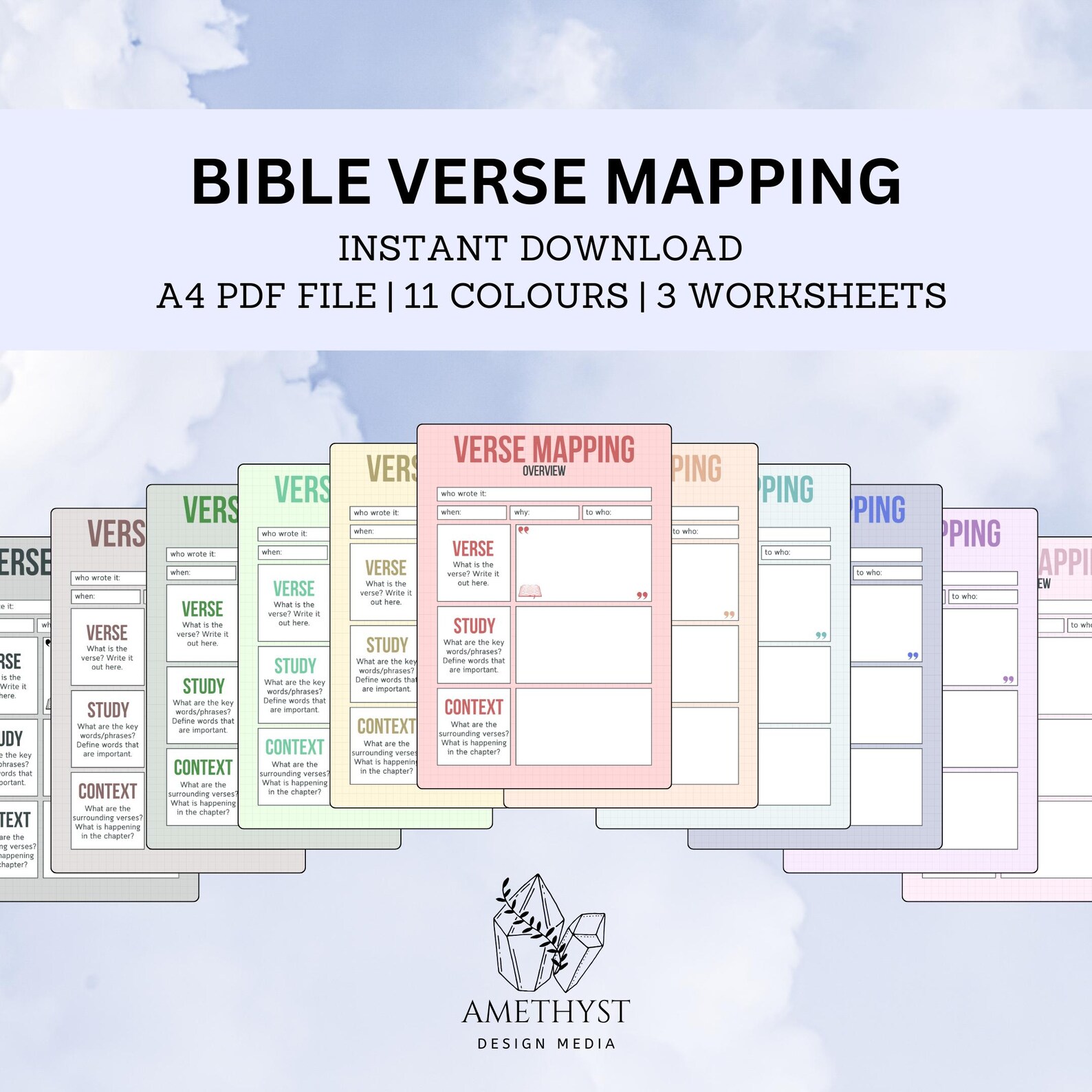 Verse Mapping Printable PDF - Bible Study, Verse Mapping Journal ...