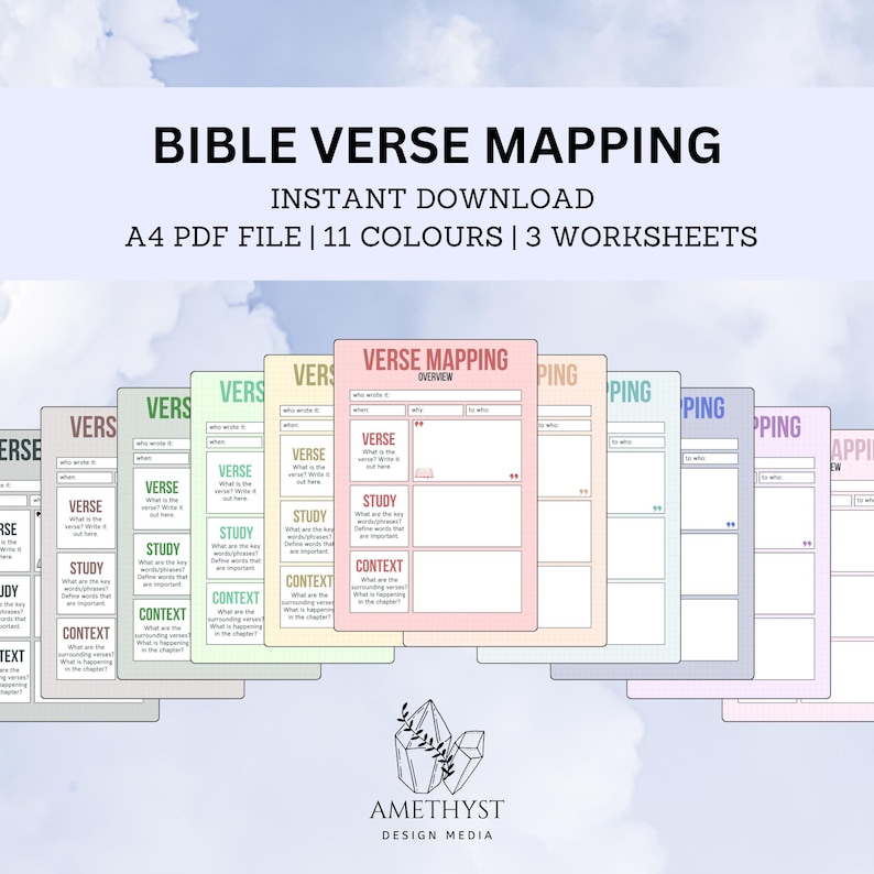 Verse Mapping Printable PDF - Bible Study, Verse Mapping Journal ...