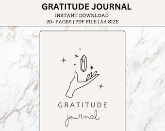 Downloadable Blue Gratitude Journal Bundle Mindfulness & Positivity ...