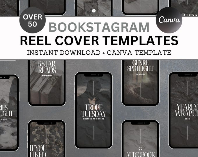 Bookstagram Reel Bookish Reel Template Book Lover Canva Author ...