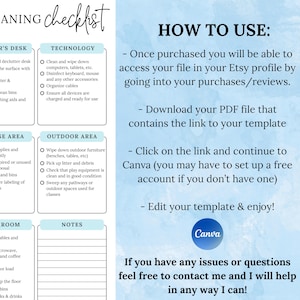 Classroom Cleaning Checklist | Cleaning Checklist | Classroom Cleaning ...