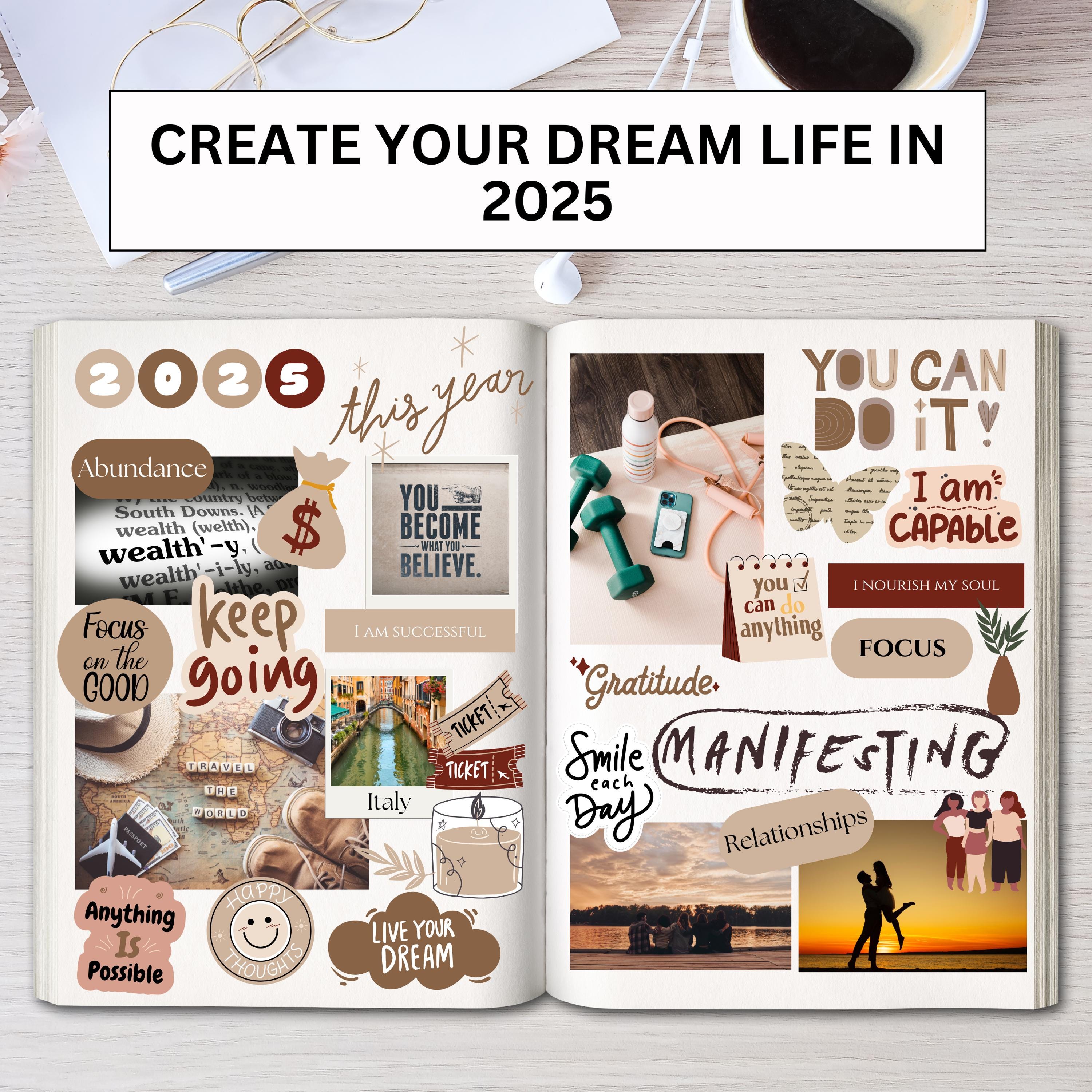 Vision Board Printables | 2025 | Vision Board Kit | Vision Board ...