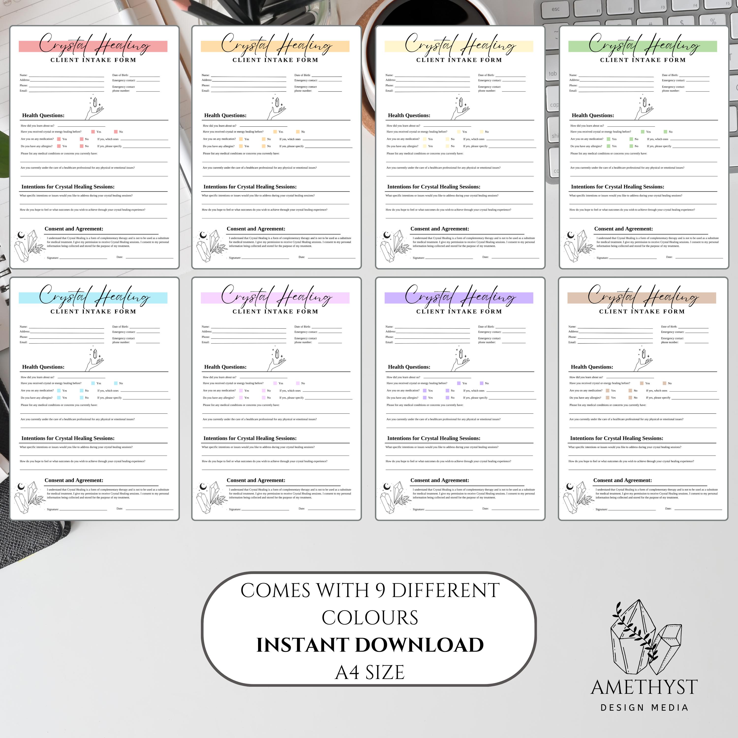 Crystal Healing Intake Form | Holistic Healing, Energy Balance ...