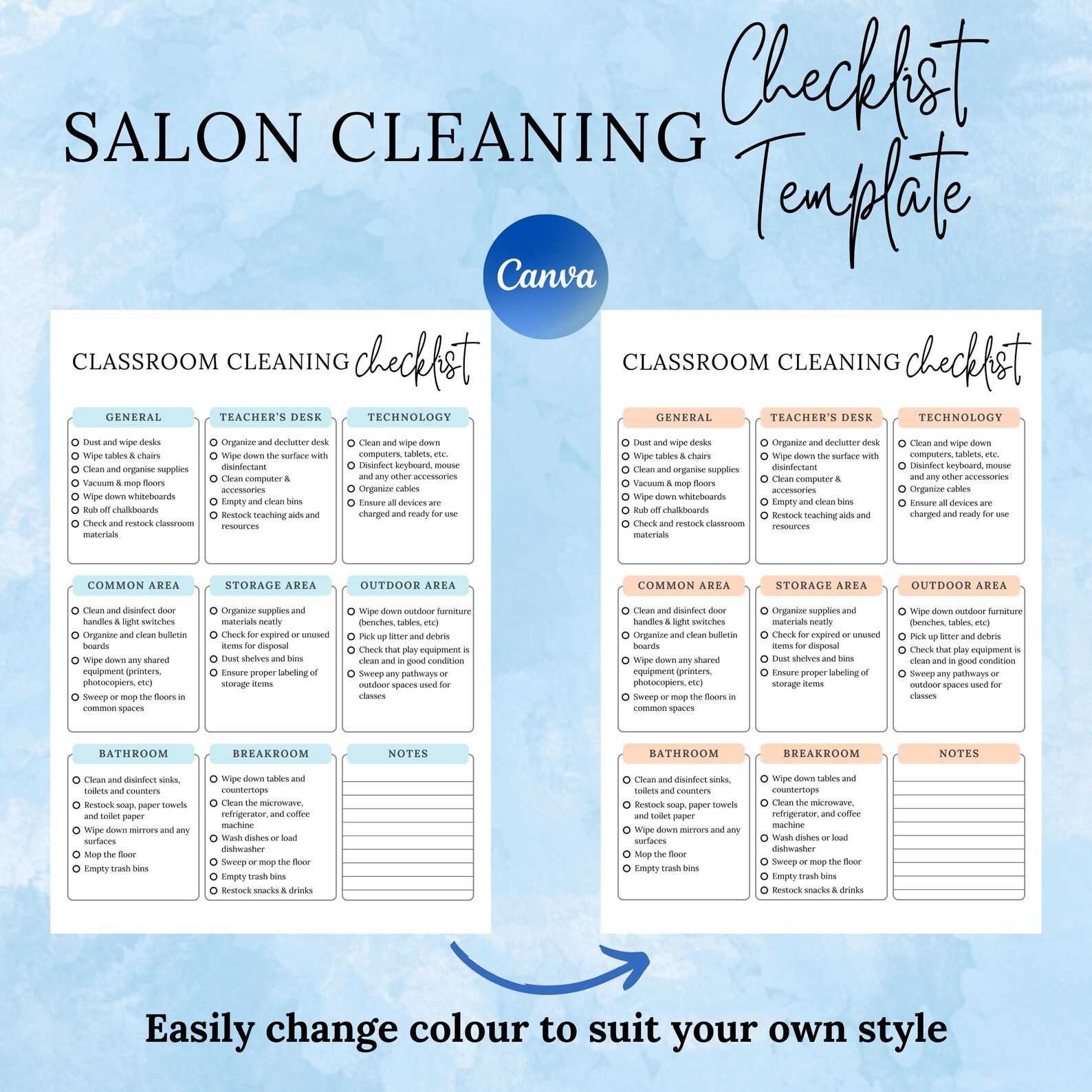 Classroom Cleaning Checklist | Cleaning Checklist | Classroom Cleaning ...