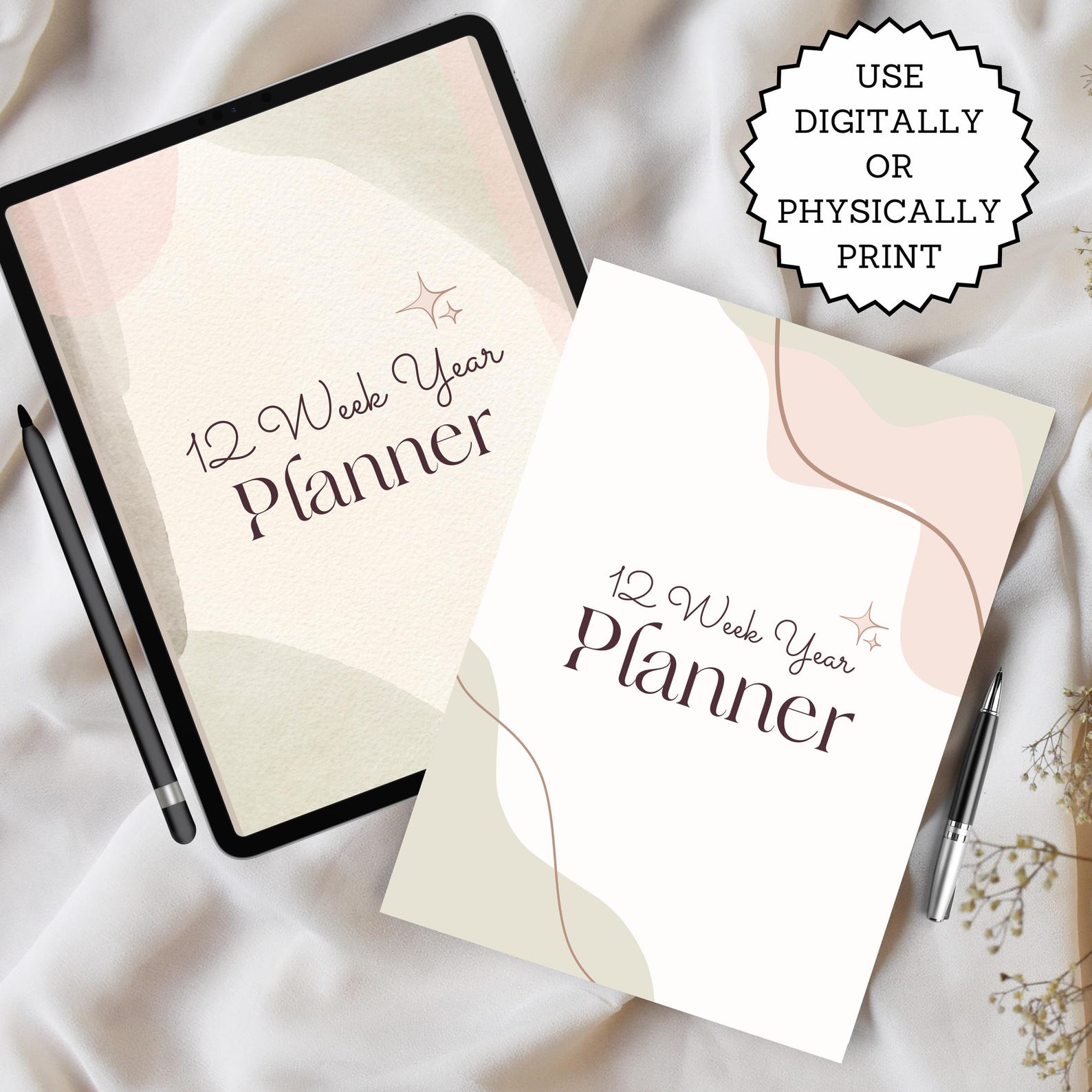 12 Week Year Planner | 12 Week Sprint Planner | Productivity Template ...