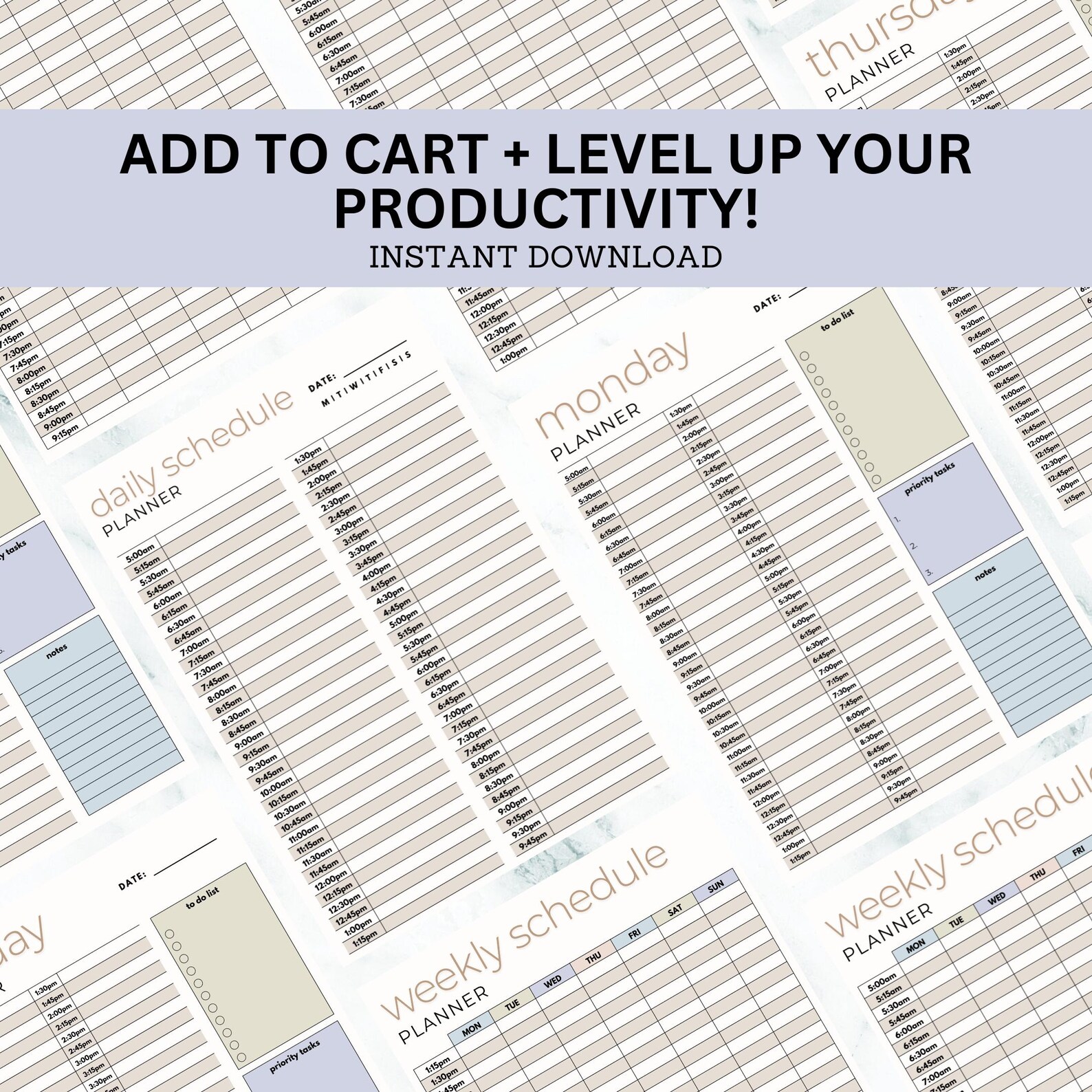 15 Minute Planner | Daily Schedule | 15 Minutes Planner | Hourly ...