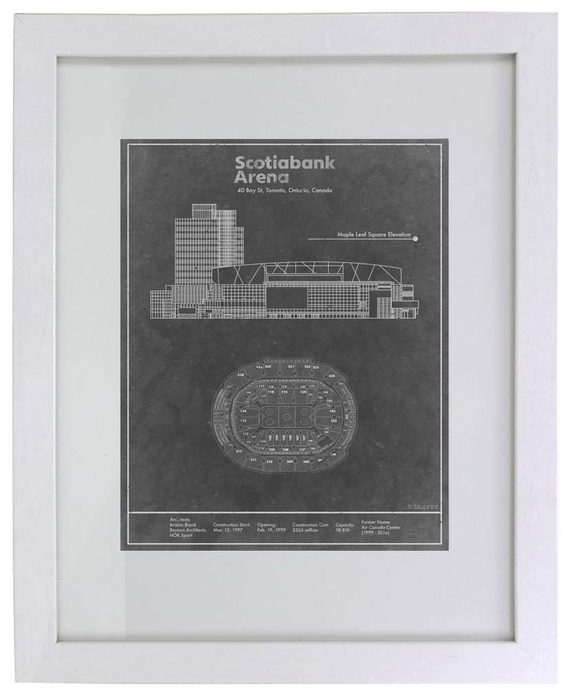 Toronto Maple Leafs Scotiabank Arena Blueprint Art. Sizes 5x7 | Etsy Canada