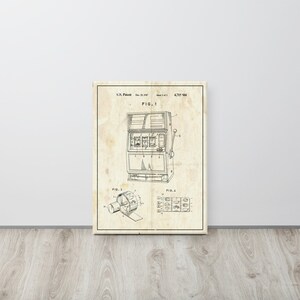 Vintage Slot Machine patent style art. Sizes 5x7 to 24x36 - Etsy Italia