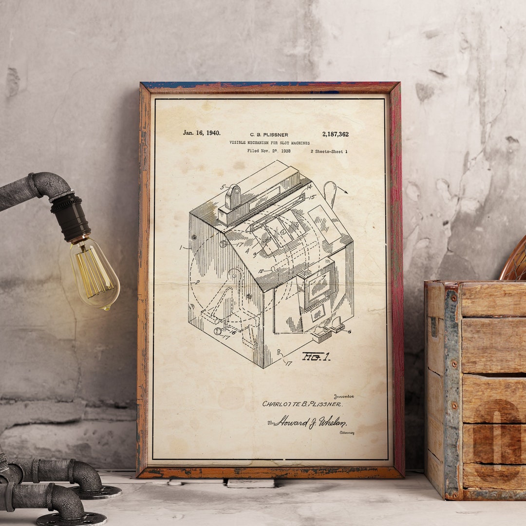 Vintage Slot Machine Patent Style Art. Sizes 5x7 to 24x36 - Etsy UK