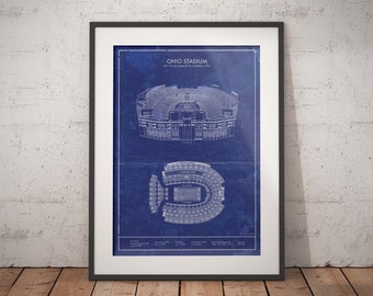 Ohio State Stadium Print - Etsy