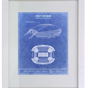 Dallas AT&T Stadium Football Art. Sizes 5x7 to 24x36 Framed Prints With ...