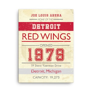 Detroit Joe Louis Arena Subway Art Print. Sizes 5x7 to 24x36 Framed ...