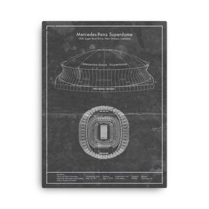 Mercedez-benz Superdome Vintage Styled Blueprint Art Print. 5x7 to ...