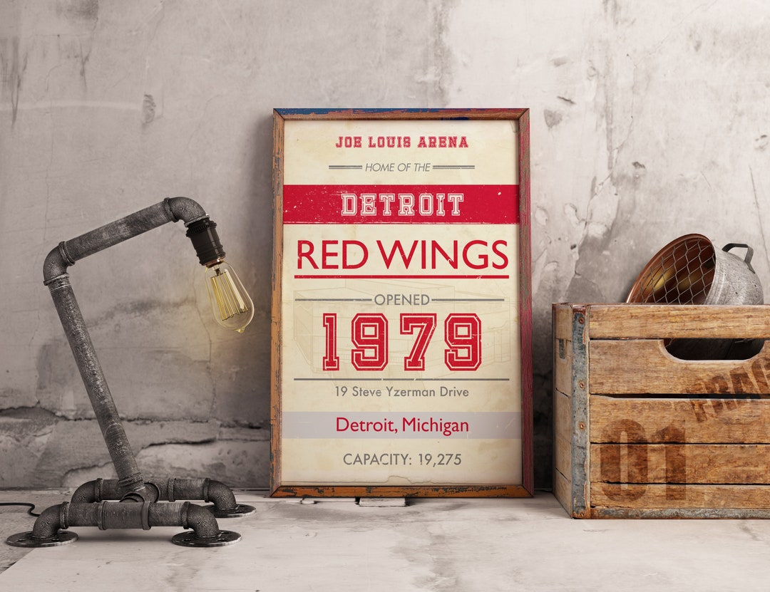 Detroit Joe Louis Arena Subway Art Print. Sizes 5x7 to 24x36 Framed ...