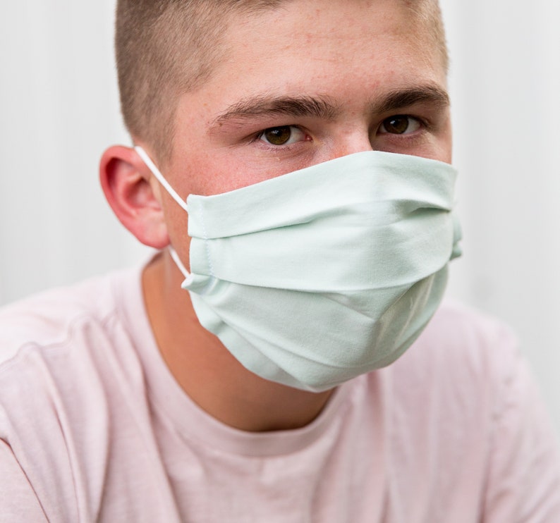 100% Cotton Cloth Face Mask With Filter Pocket Nose Piece | Etsy