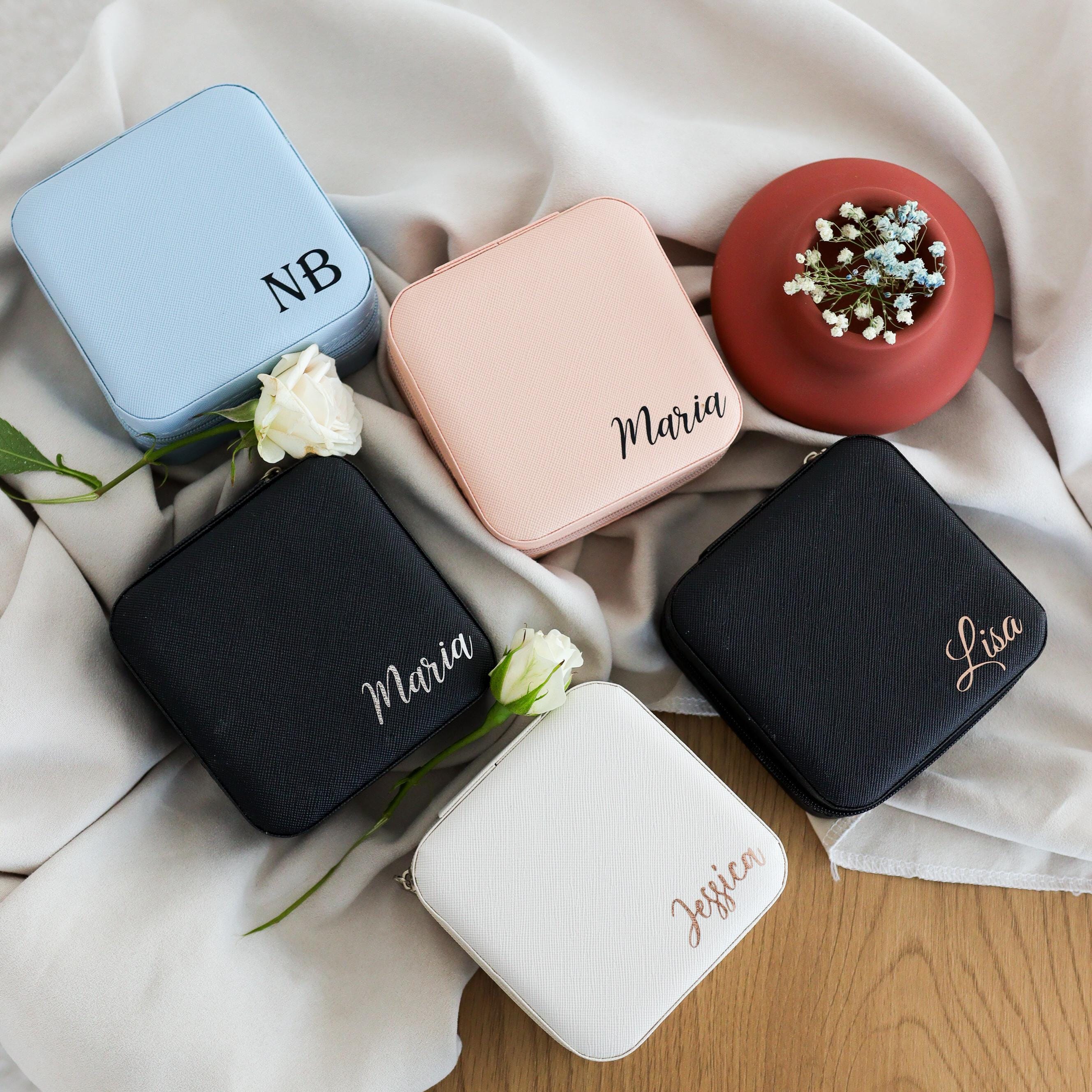 Jewelry Boxes Personalized With Custom Name Necklace Box Bridesmaid ...