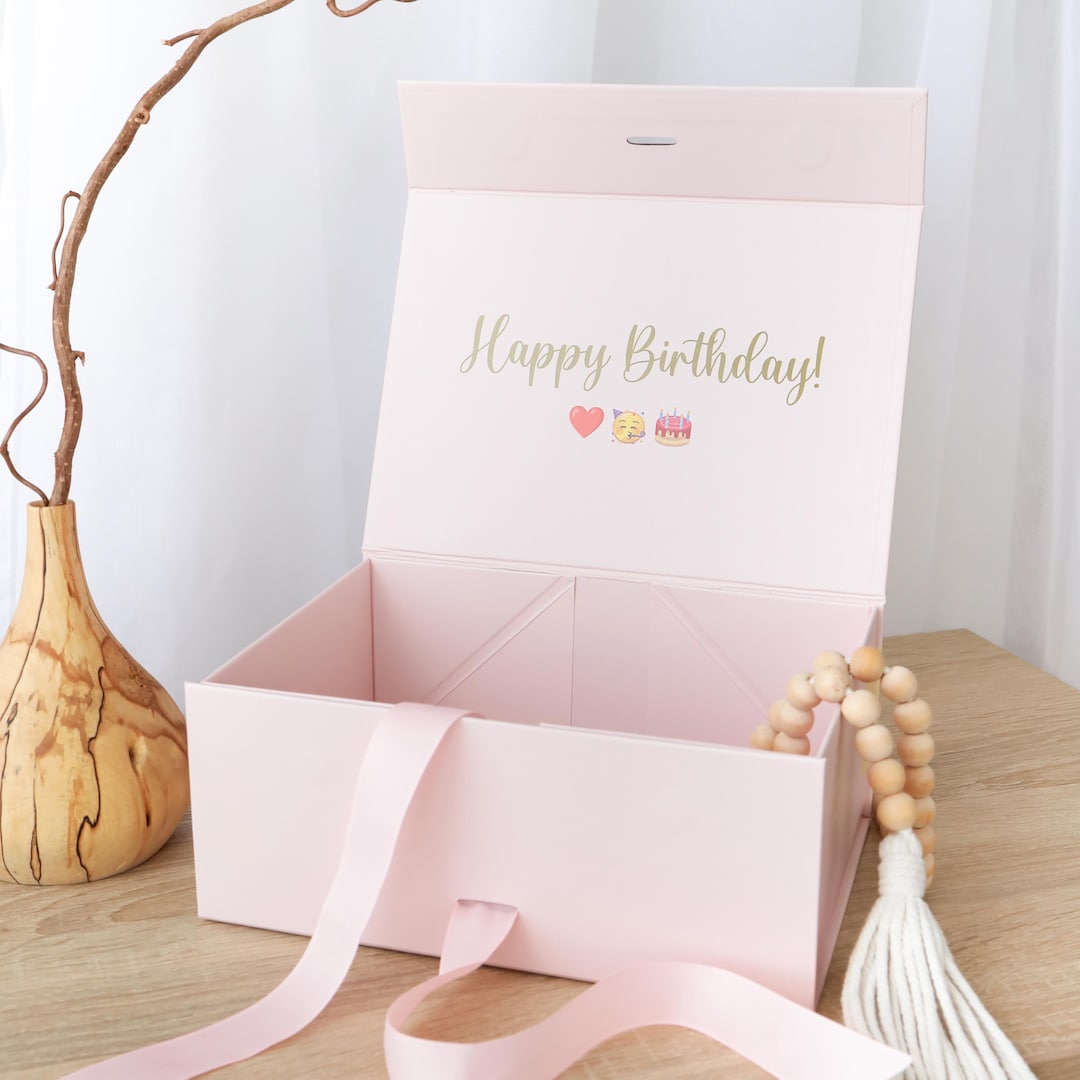 Happy Birthday Box With Name for Present Cute Shipping Box in Bulk ...