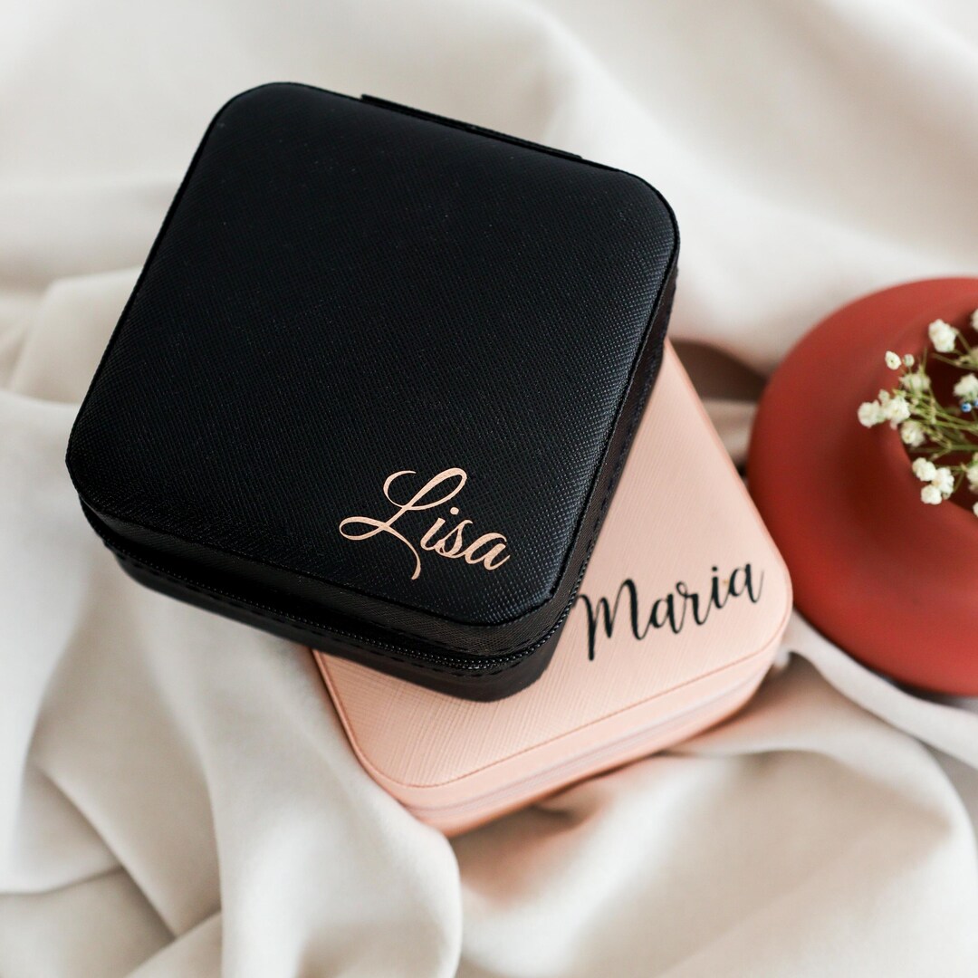 Jewelry Boxes Personalized With Custom Name Necklace Box Bridesmaid ...