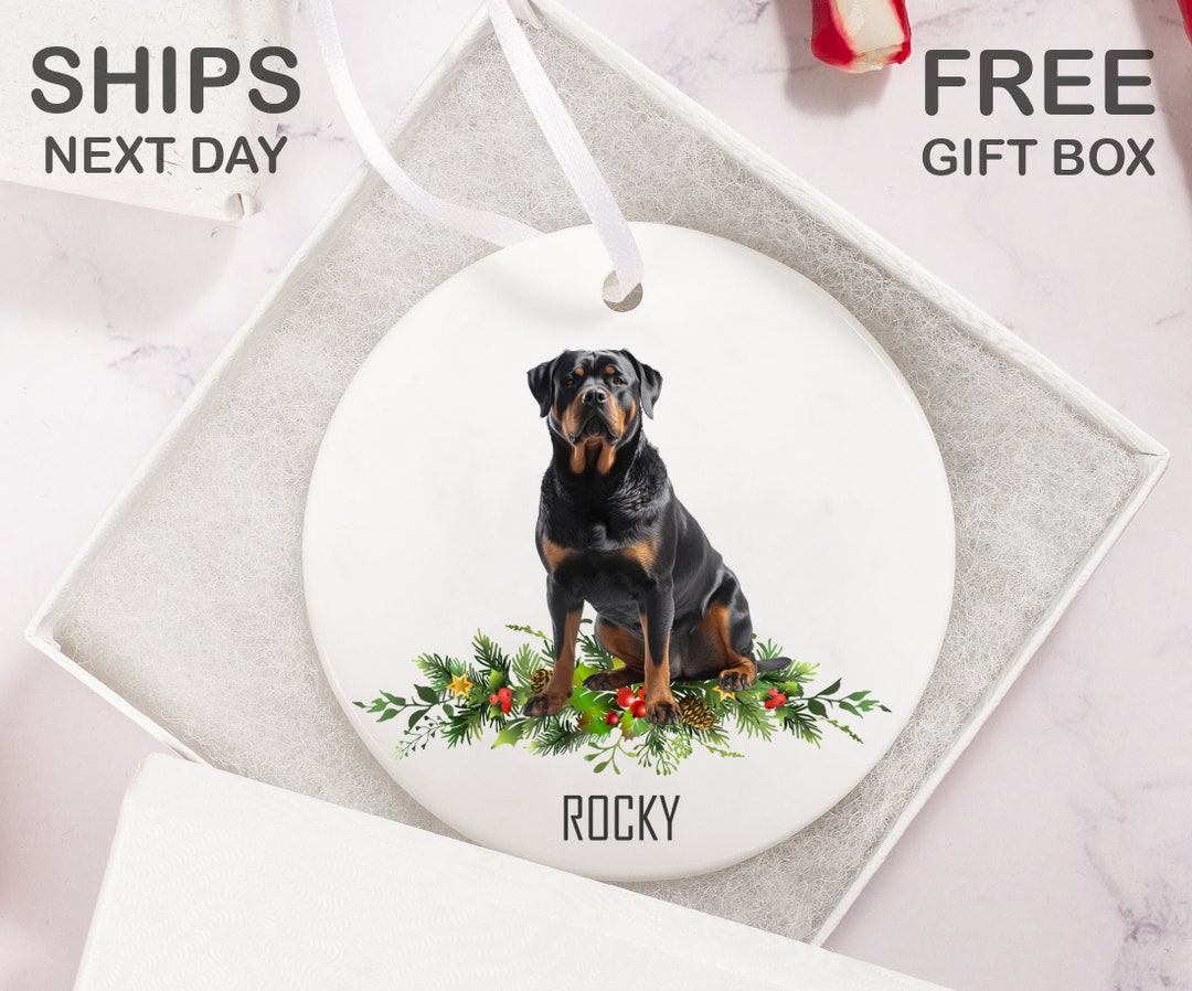 Rottweiler Dog Ornament Pet Ornament Dog Christmas Ornament Gift for ...