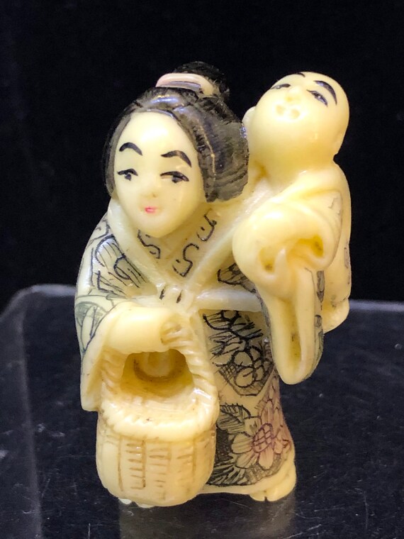 Japanese Netsuke Figurine Carving - Etsy