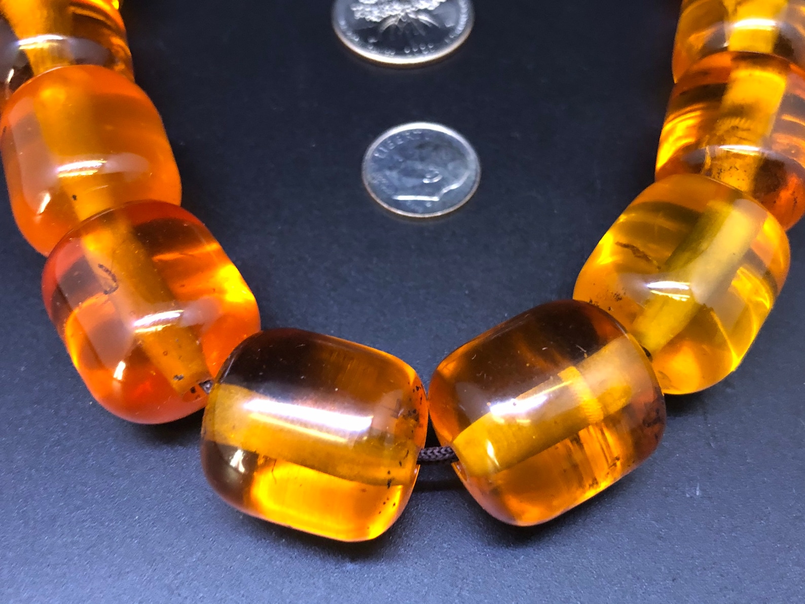 Cherry Amber reconstituted Drum Shaped Bead | Etsy