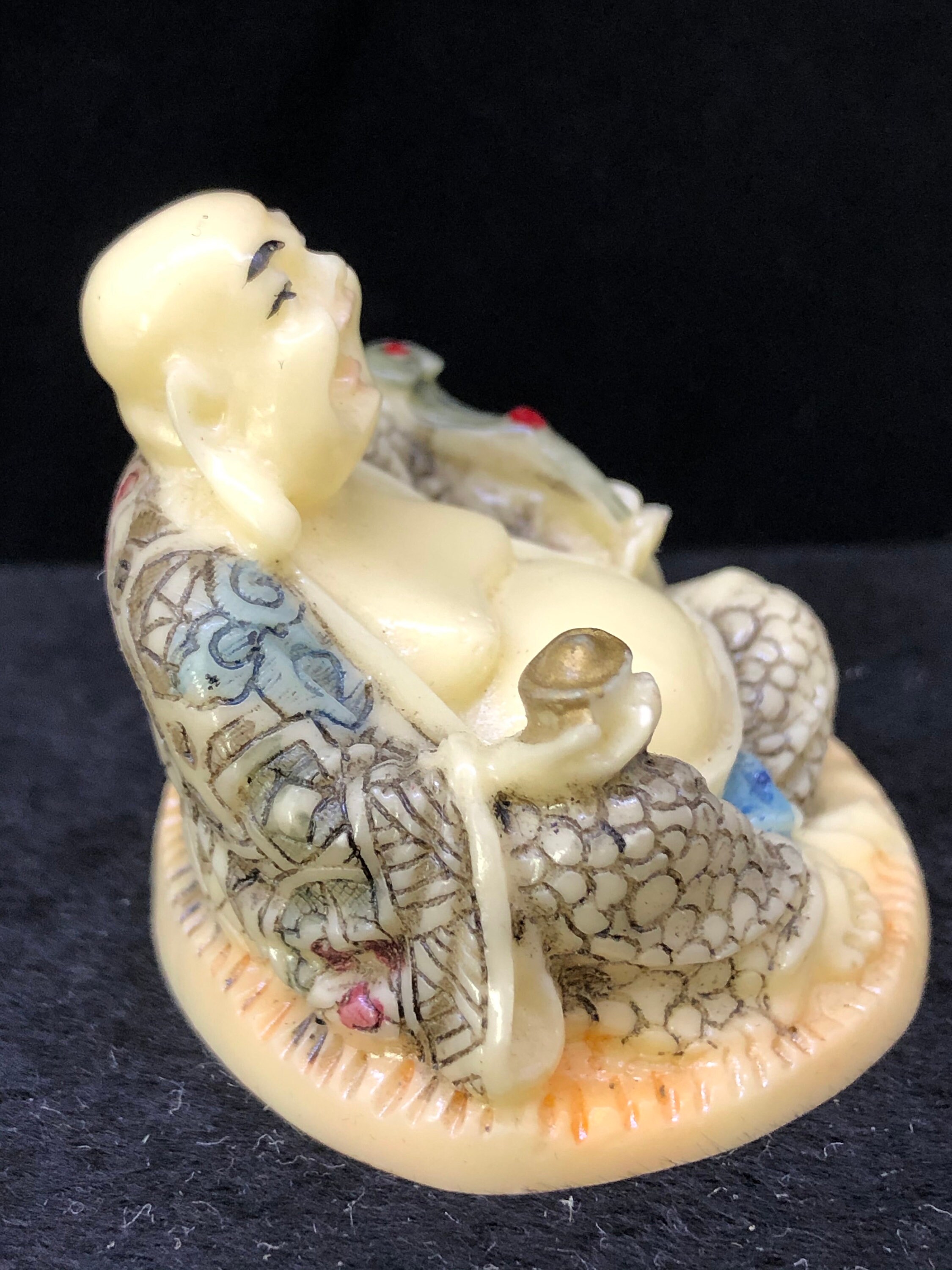 Fengshui Netsuke With Sitting Buddha Design - Etsy UK