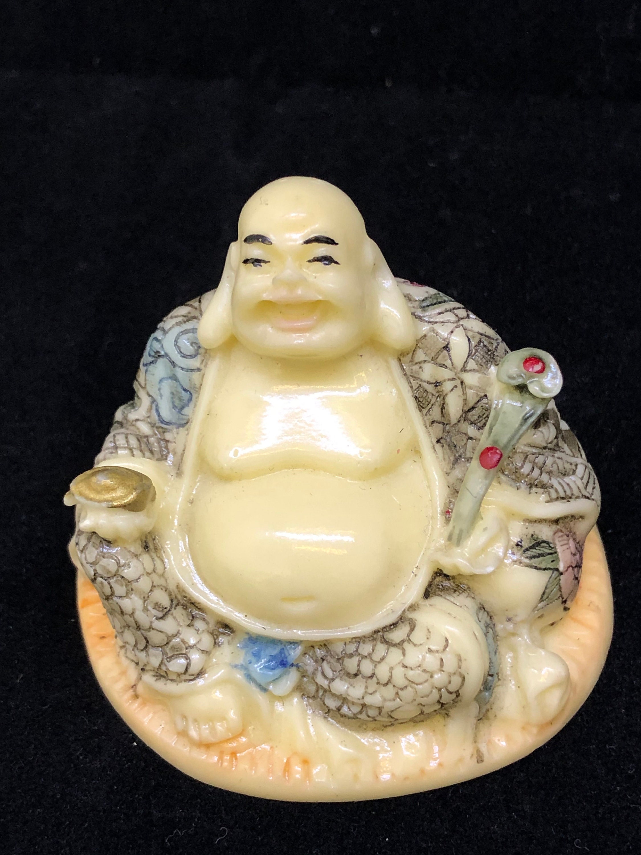 Fengshui Netsuke With Sitting Buddha Design - Etsy UK
