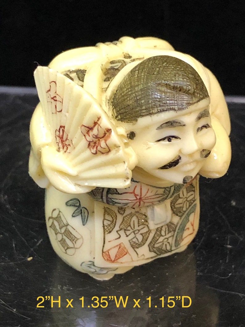 Japanese Netsuke With Ebisu Design - Etsy