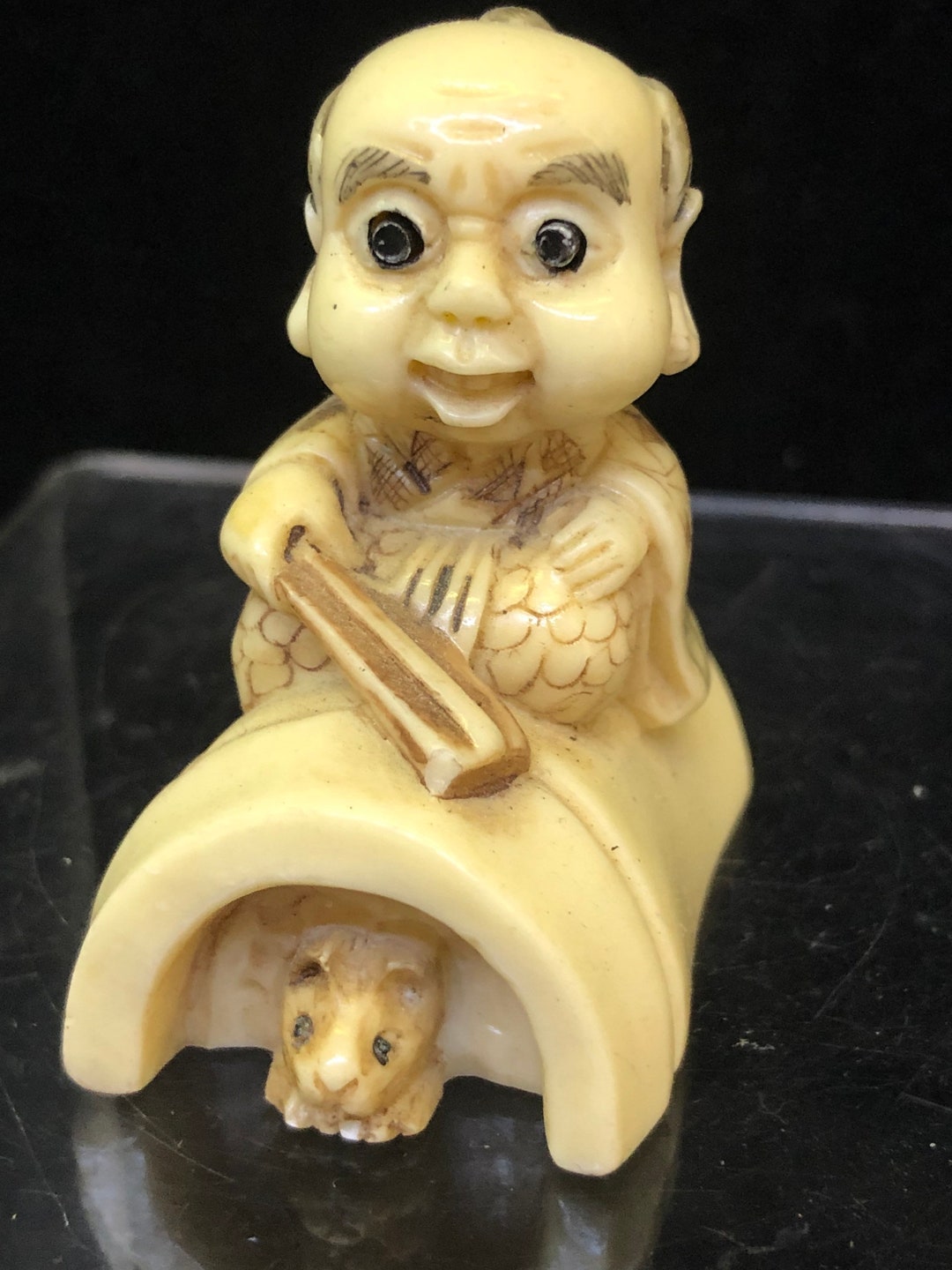 Japanese Netsuke With Moveable Eyes - Etsy