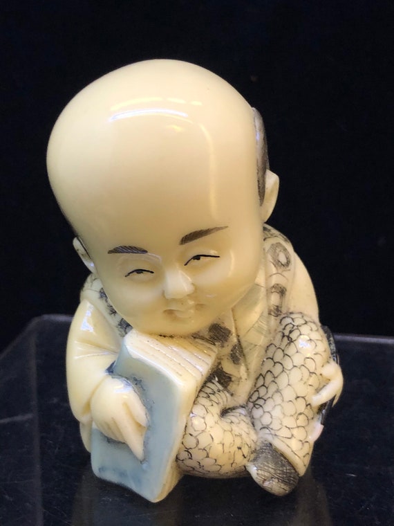 Japanese Netsuke Figurine Carvings | Etsy