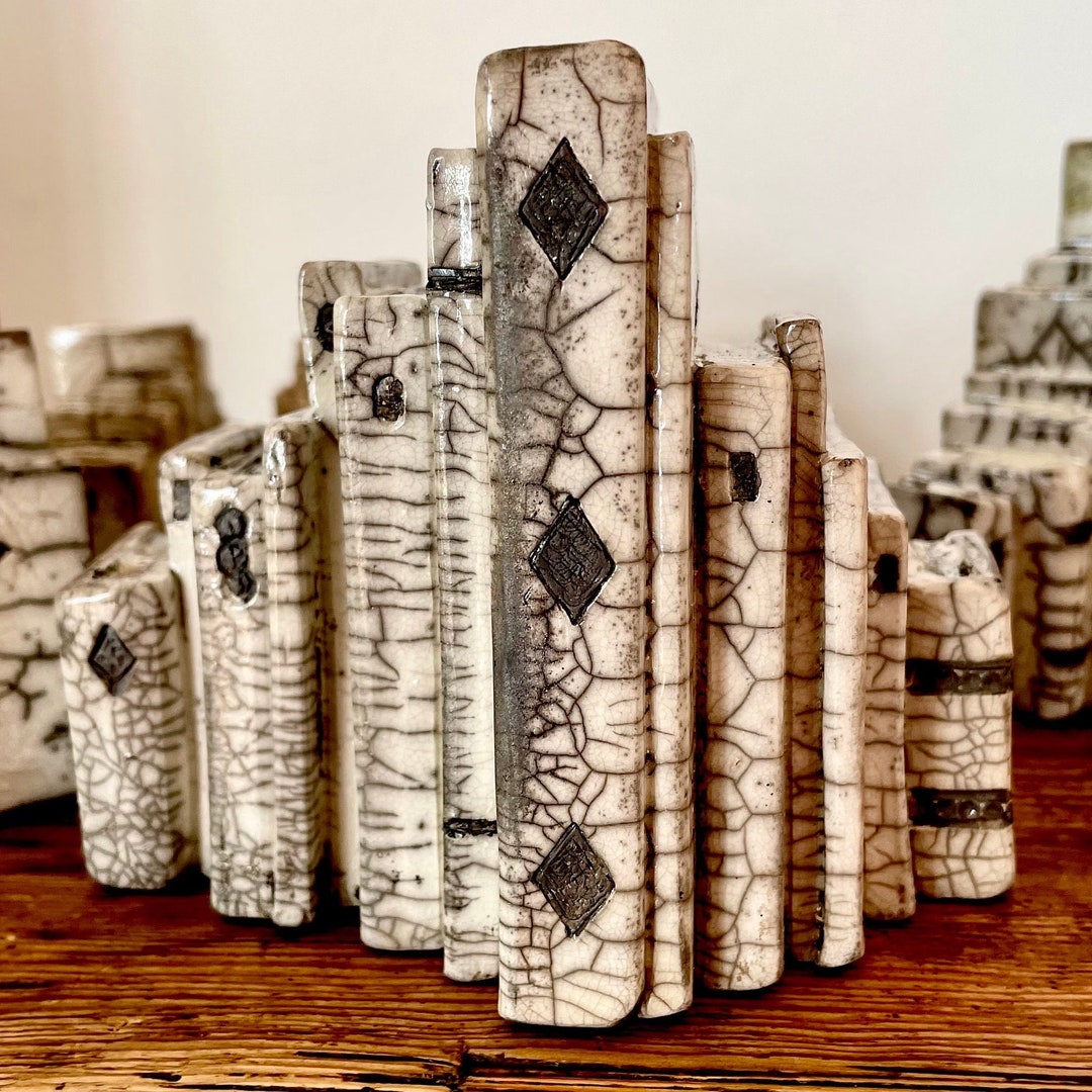 Raku Mini Book Shelves by Nathalie Hamill - Etsy