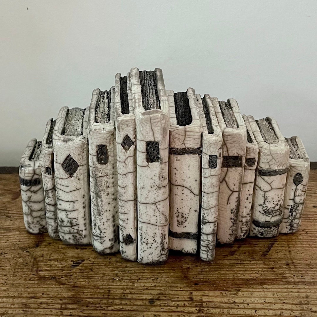 Raku Mini Book Shelves by Nathalie Hamill - Etsy