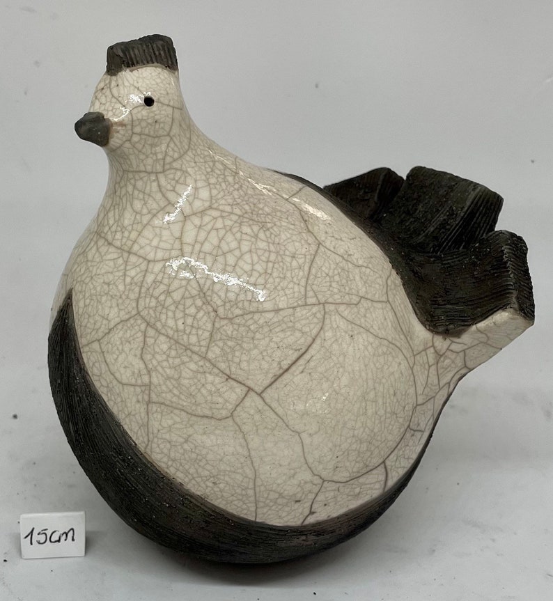 Raku White Chickens by Nathalie Hamill - Etsy