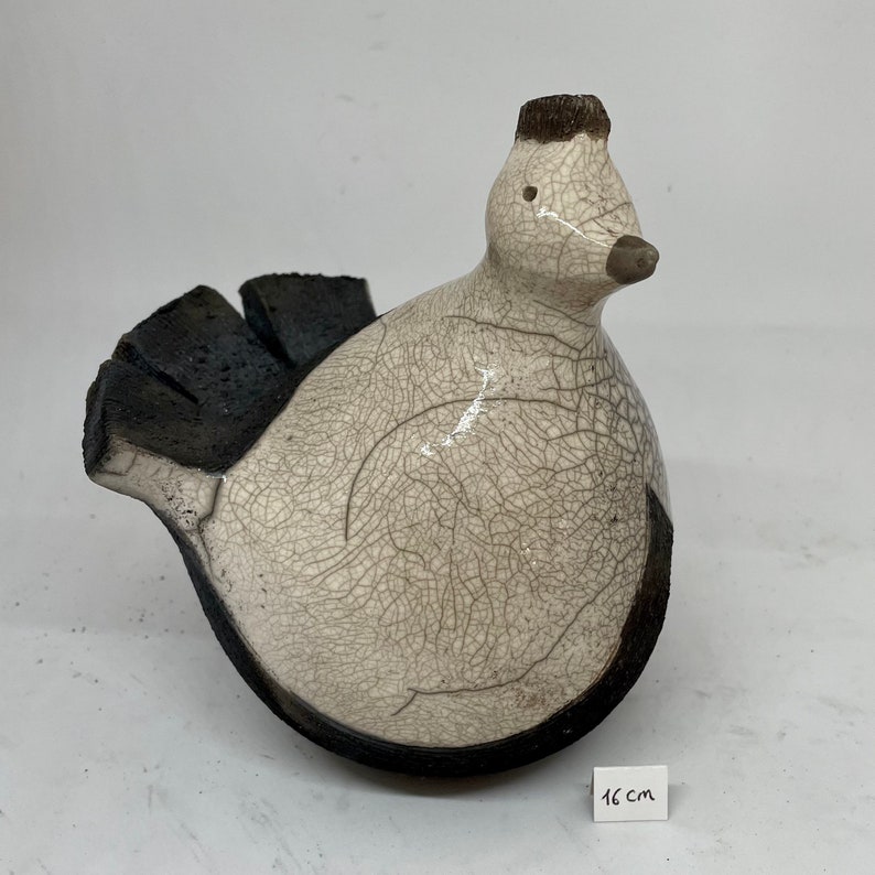 Raku White Chickens by Nathalie Hamill - Etsy