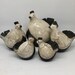 Raku White Chickens by Nathalie Hamill - Etsy