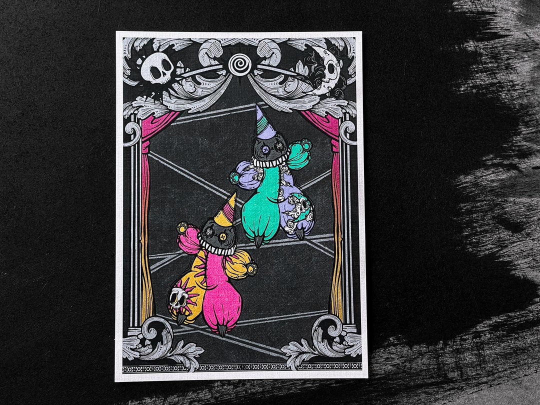 Tightrope Twins - Freak Show Black Cat Carnival - Pearl Parchment Art ...