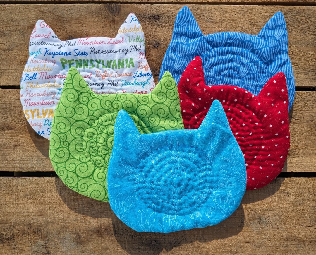 Kitty Cat Mug Rugs - Patterns - Etsy