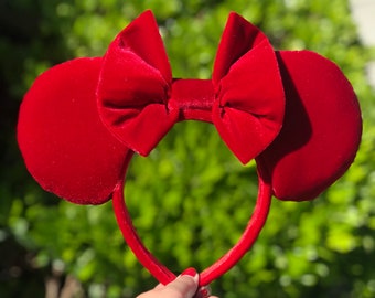 Red Polka Dot Minnie Ears Minnie Mouse Ears Polka Dot Minnie - Etsy