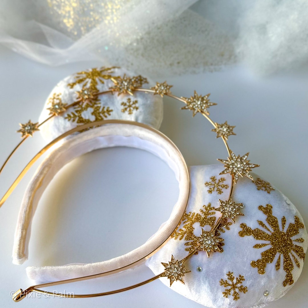 Gold Snow Angel Minnie Mouse Ears - Etsy