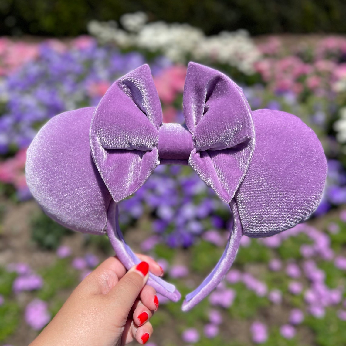 Lavender Velvet Minnie Mouse Ears - Etsy UK