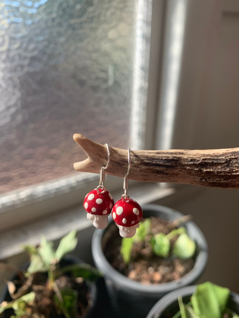 Magick Mushrooms Polymer Clay Toadstool Fairy Goblincore - Etsy