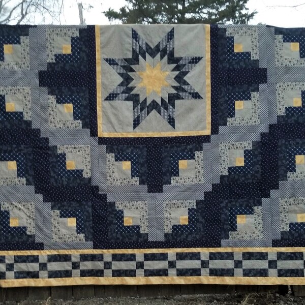 Log Cabin Star Medallion Quilt Pattern - Etsy